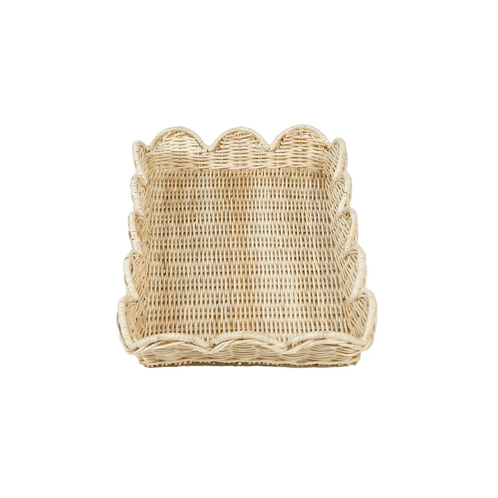 Belle Scalloped Edge Rattan Tray – Gypsy and the Bowerbird