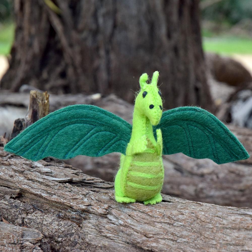 Felt Dragon Toy - Green – Gypsy and the Bowerbird